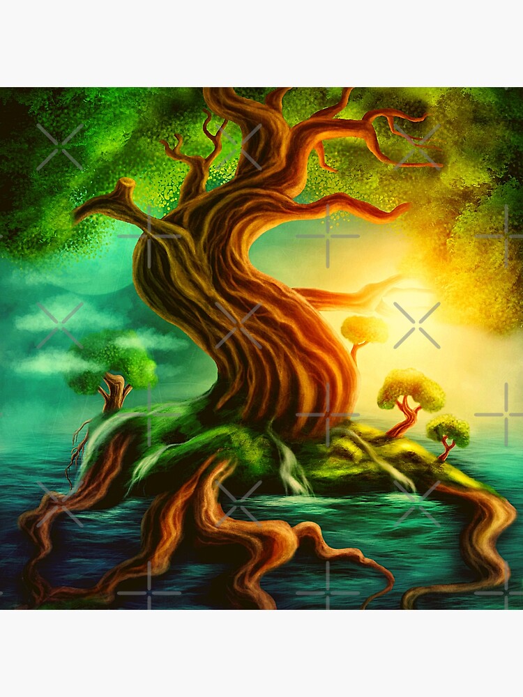 "Tree of life - Twisted Tree of Life With Roots" Poster by GoldfishEast ...