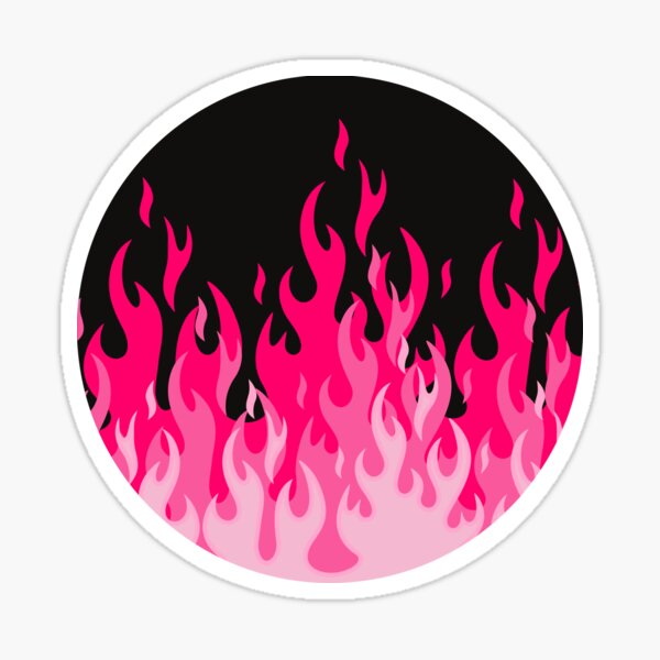 "Y2K AESTHETIC FIRE/FLAMES" Sticker by angellawng | Redbubble