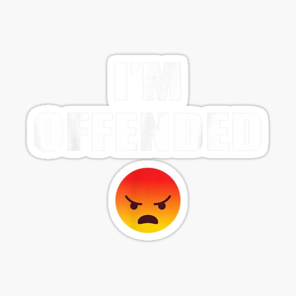 Pegatina «Estoy ofendido Emoticon divertido Enojado Emoción Política ...