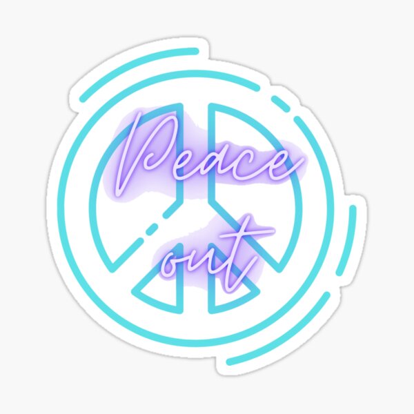 "Peace out" Sticker for Sale by JadeofAsgard | Redbubble