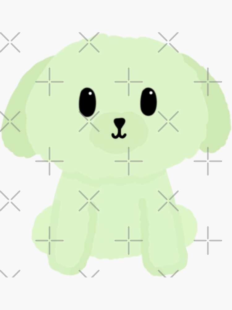 "Key Lime Green Dog" Sticker for Sale by mutualletters | Redbubble