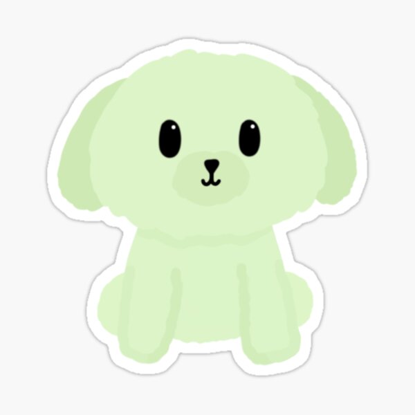 "Key Lime Green Dog" Sticker by mutualletters | Redbubble