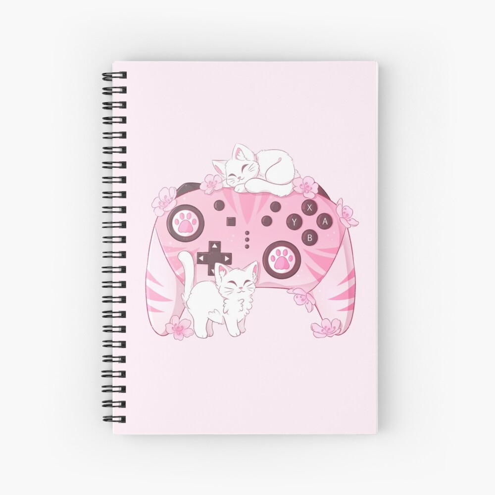 "Kawaii Cats Game Controller" Spiral Notebook for Sale by ...
