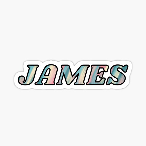 "James" Sticker for Sale by micraelle | Redbubble