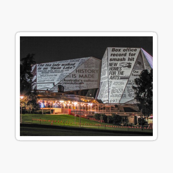 "Adelaide Festival Centre - Video Projection" Sticker by DPalmer ...