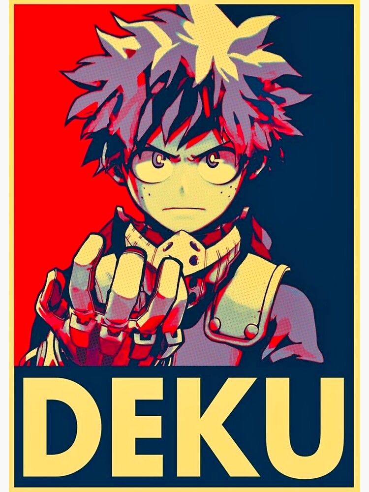 "DEKU" Sticker for Sale by NightTimeAnime | Redbubble