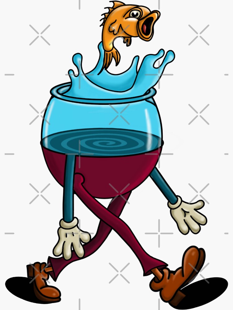 "Seems Fishy" Sticker for Sale by loopdoodles | Redbubble