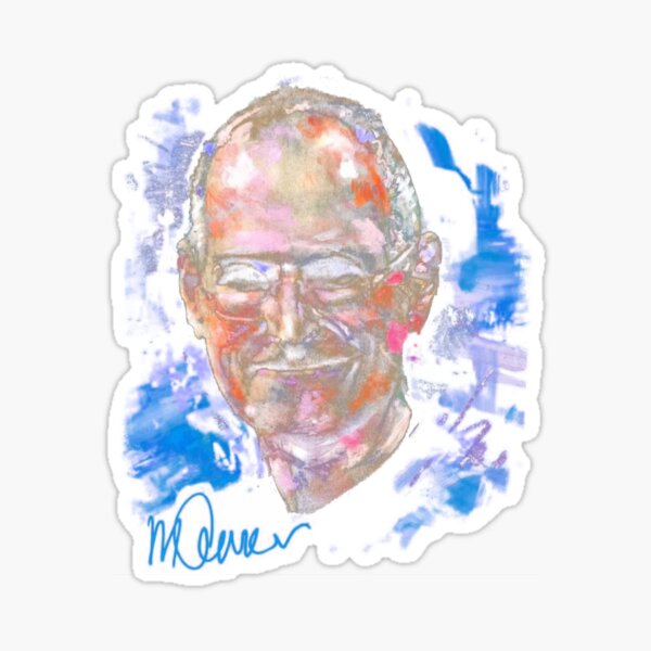 "Steve Jobs " Sticker for Sale by WoodTara | Redbubble
