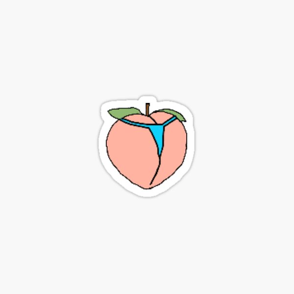 "Peach wearing a thong" Sticker for Sale by xxtorixx123 | Redbubble