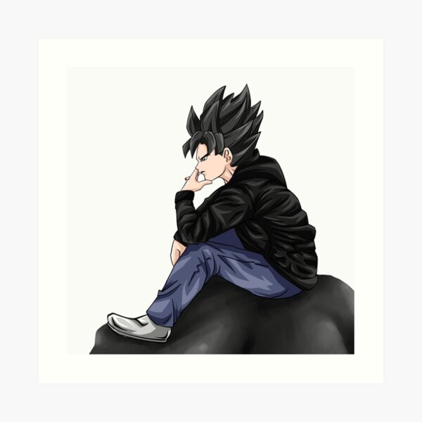 "Dragon ball z - Sad Goku " Art Print by SaiyanPortrait | Redbubble