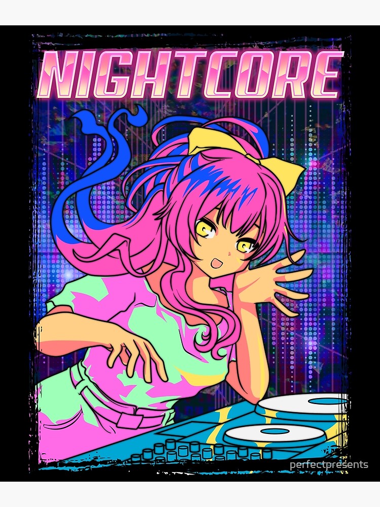 "Aesthetic Nightcore Japanese Music Anime Girl EDM" Photographic Print ...