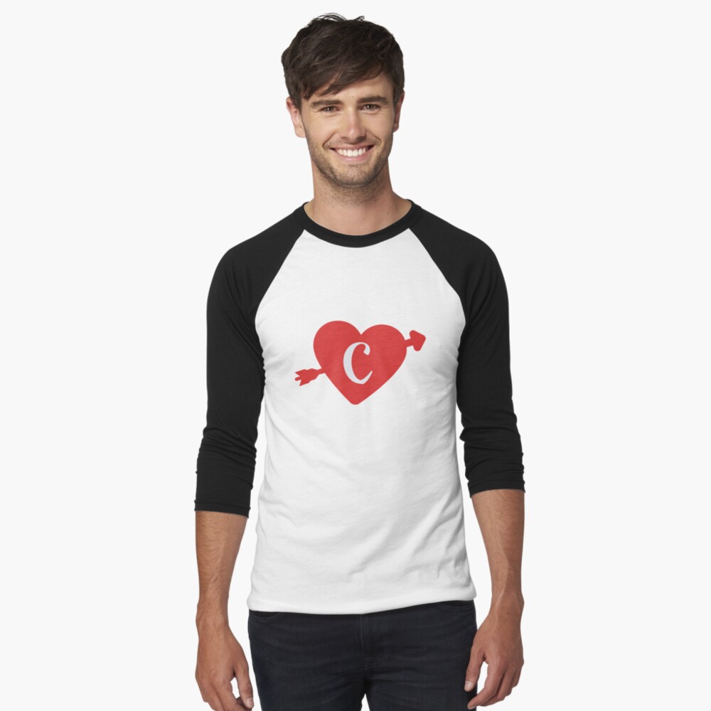 "Red Heart With Letter C" Sticker for Sale by shihaams | Redbubble