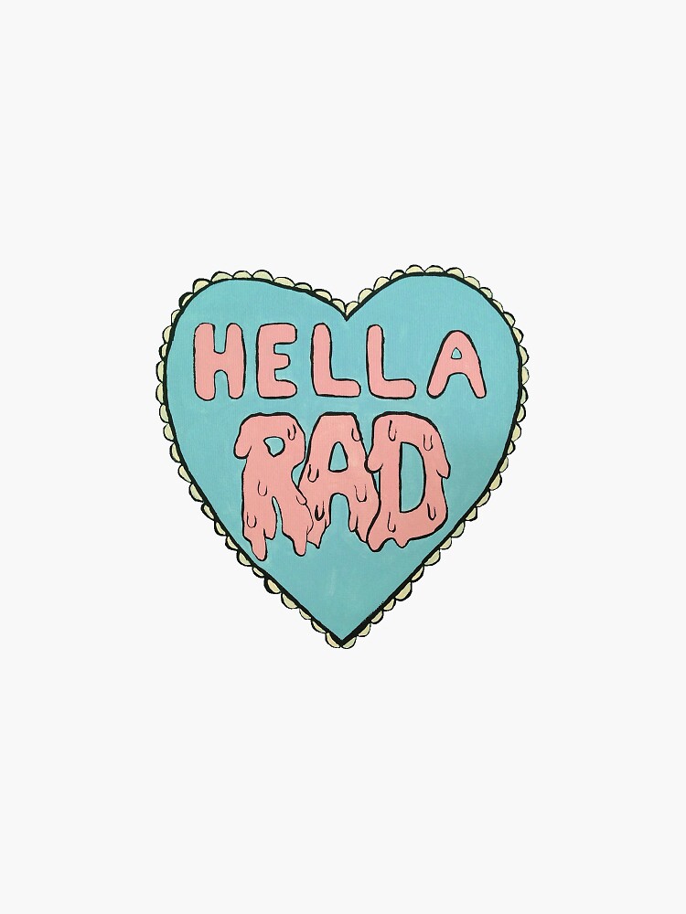 "rad" Sticker for Sale by arkhamscity | Redbubble