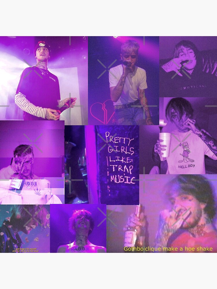 "Lil Peep Purple collage" Sticker for Sale by Tumfei | Redbubble