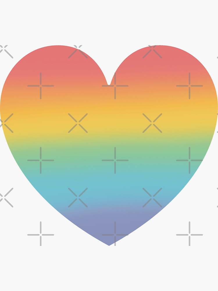 "Rainbow heart" Sticker by Inspiredbydavie | Redbubble