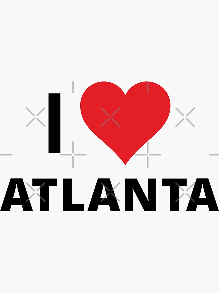 "I Love Atlanta (light)" Sticker for Sale by mugify | Redbubble