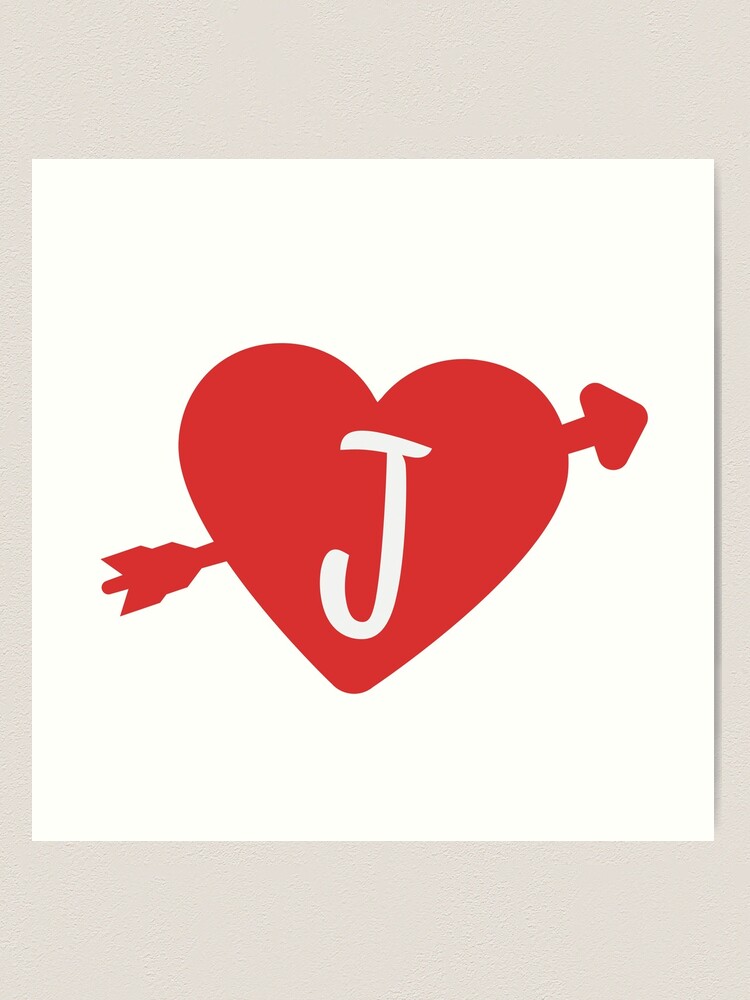 J Alphabet In Heart