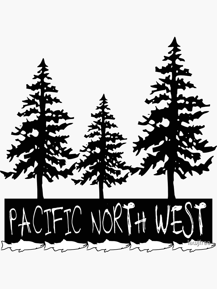 "PNW" Sticker for Sale by lawjfree | Redbubble