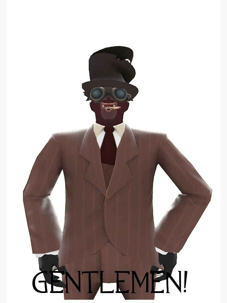 "TF2 Gibus Spy "Gentlemen!"" Spiral Notebook for Sale by Gibuscentral ...