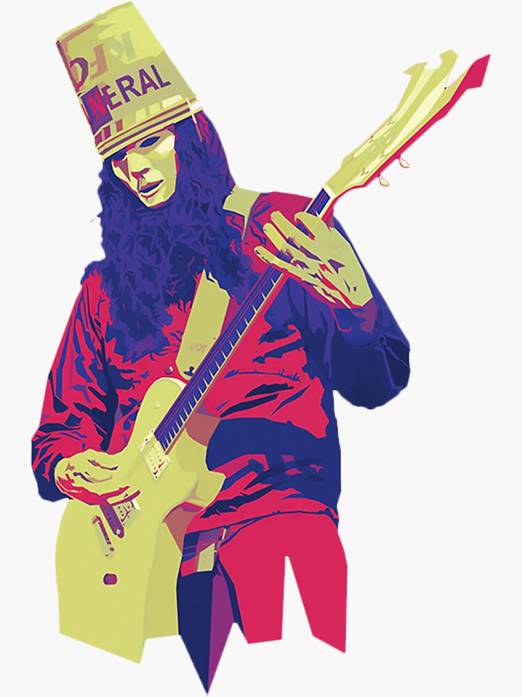 "Buckethead" Sticker for Sale by Twiver | Redbubble