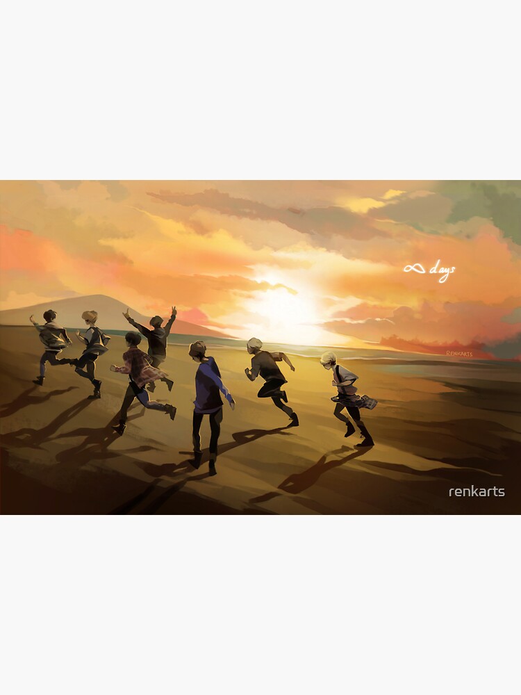 "BTS: Infinite Days" Sticker by renkarts | Redbubble
