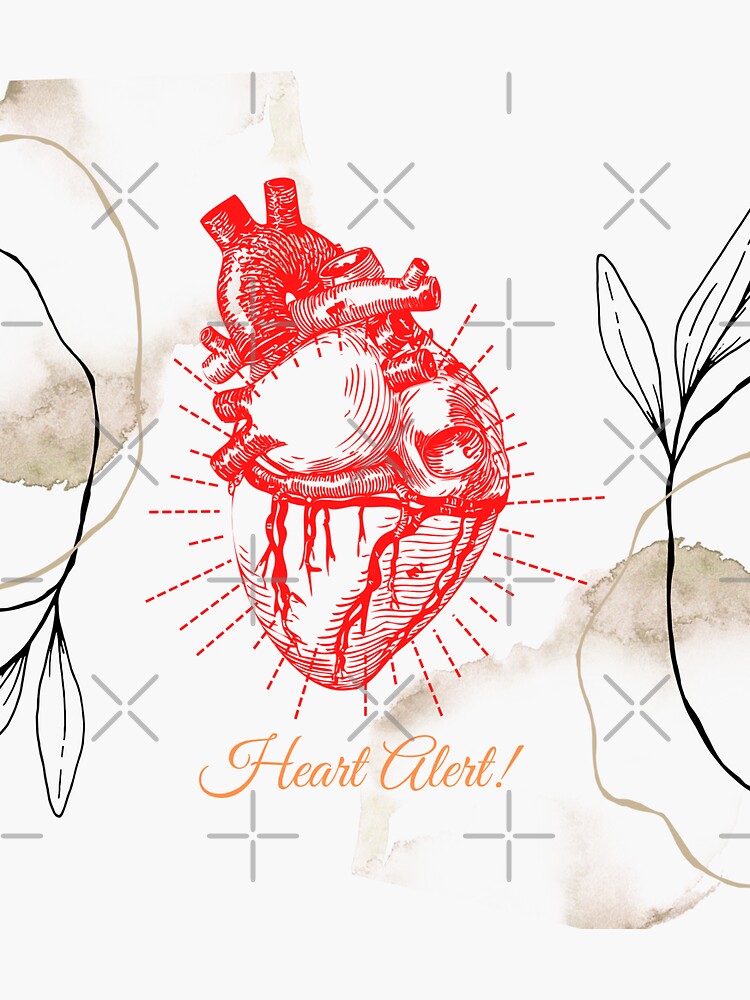 "Heart Alert" Sticker for Sale by seriez3 | Redbubble