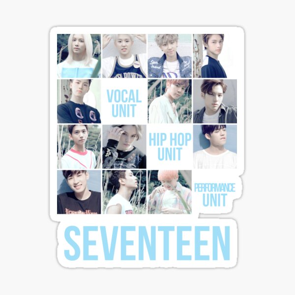 "Seventeen" Sticker for Sale by vargasaneliz | Redbubble