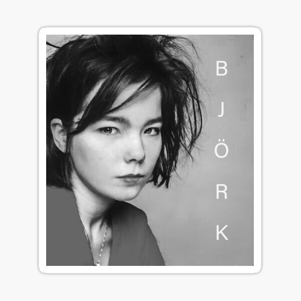 "Bjork//1 BW" Sticker for Sale by FameLegends | Redbubble
