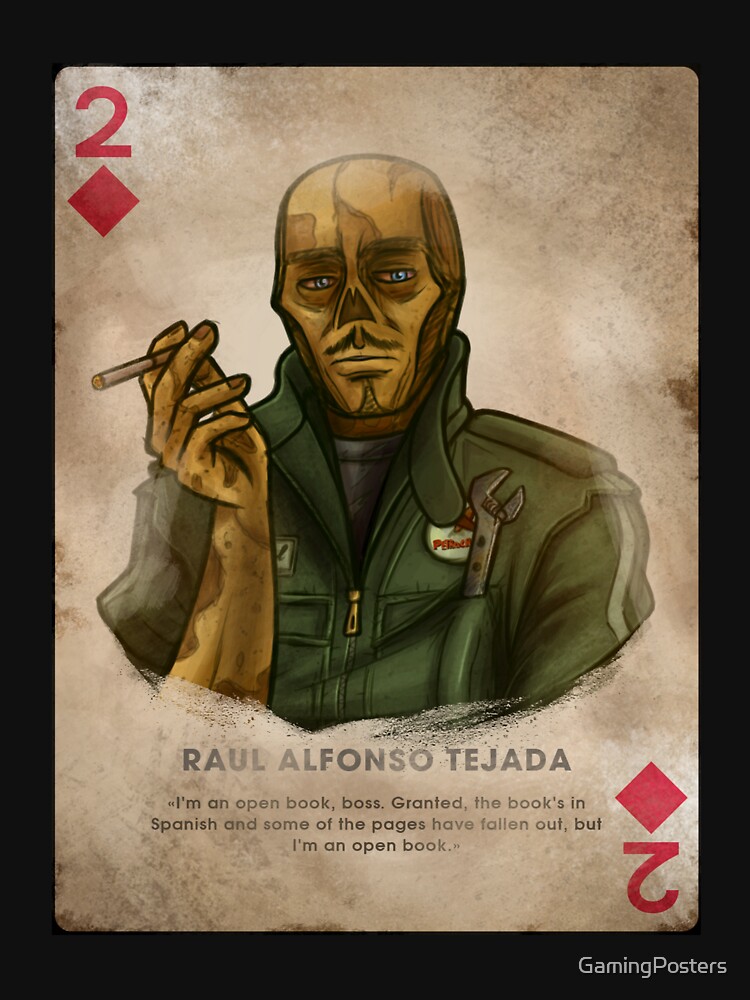 "Fallout New Vegas: Raul Afonso Tejada Playing Card" T-shirt for Sale ...