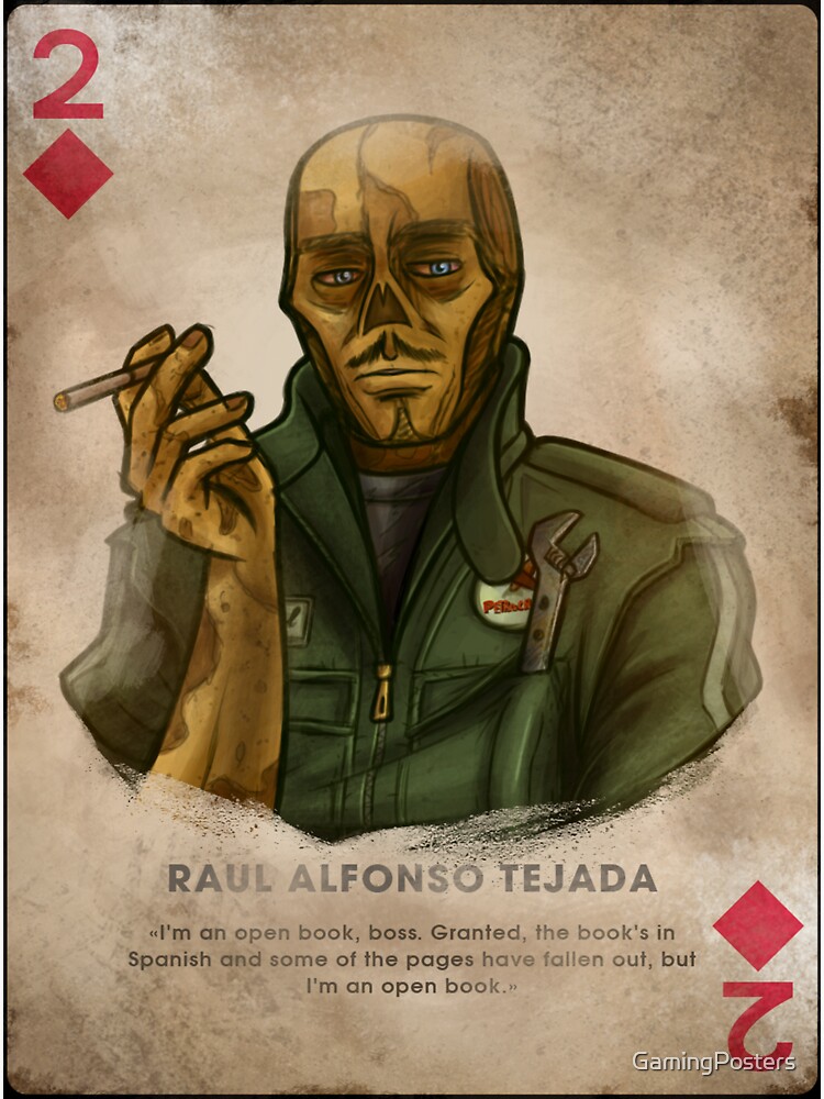 "Fallout New Vegas: Raul Afonso Tejada Playing Card" Sticker for Sale ...