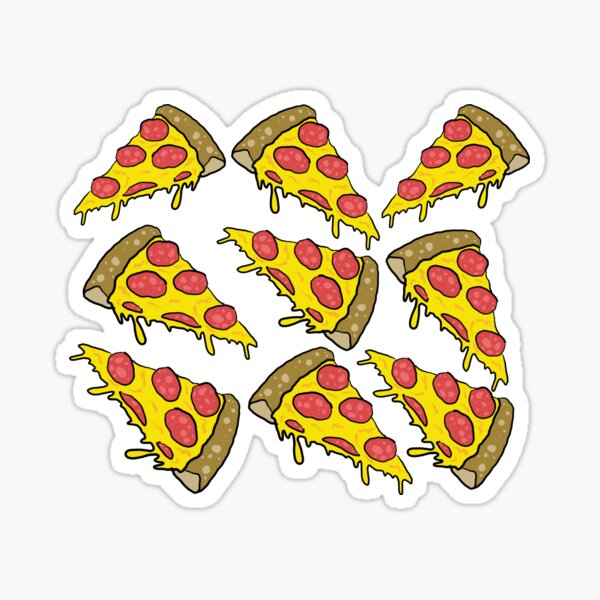 "The love of pepperoni Pizza" Sticker by ArtisanAaron | Redbubble