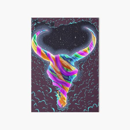 "Trippy psychedelic bison skull" Art Board Print by Akshit-k | Redbubble