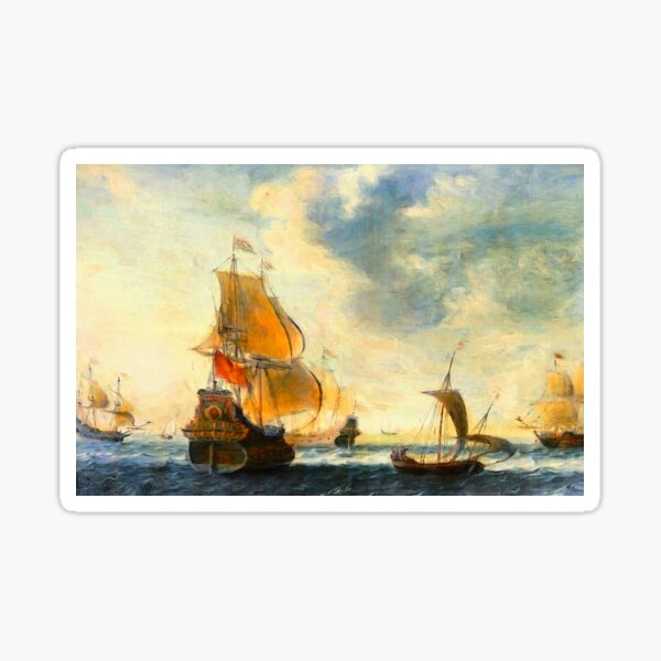 "Old Dutch Sailing Ships" Sticker by JohnDSmith | Redbubble