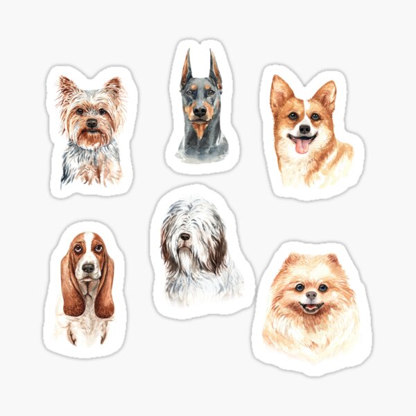 "Dog Breed Sticker Pack " Sticker for Sale by Shakcc | Redbubble