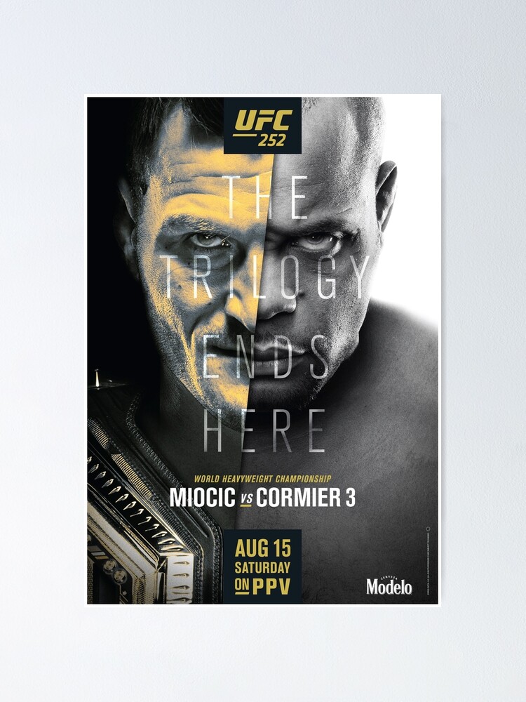 UFC 252 Miocic vs Cormier 3 Official Event Poster HQ Poster Poster