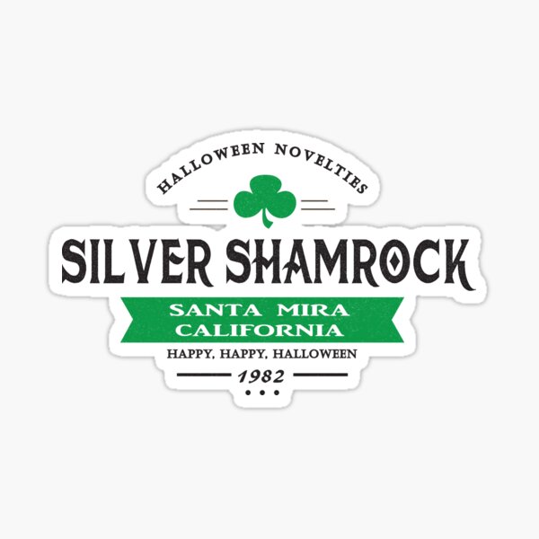 "Silver Shamrock Halloween Novelties" Sticker for Sale by Numnizzle ...