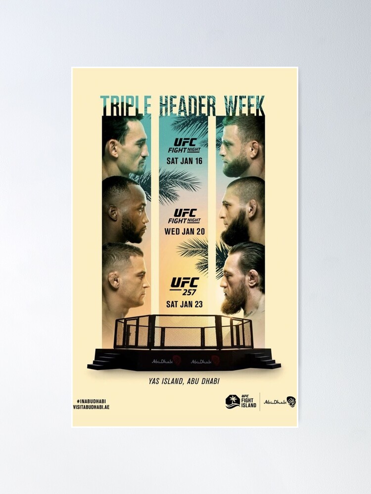 "Limited Edition UFC Fight Island Triple Header Official Event Poster ...