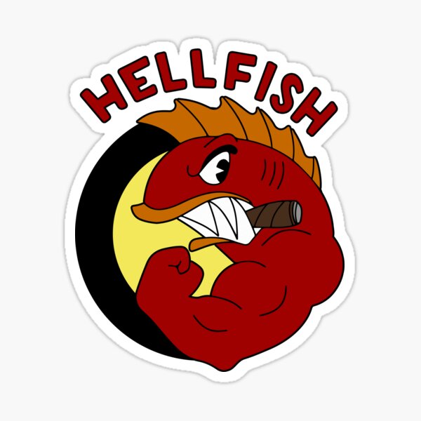 "HELLFISH SIMPSONS" Sticker for Sale by Rykerlarry | Redbubble