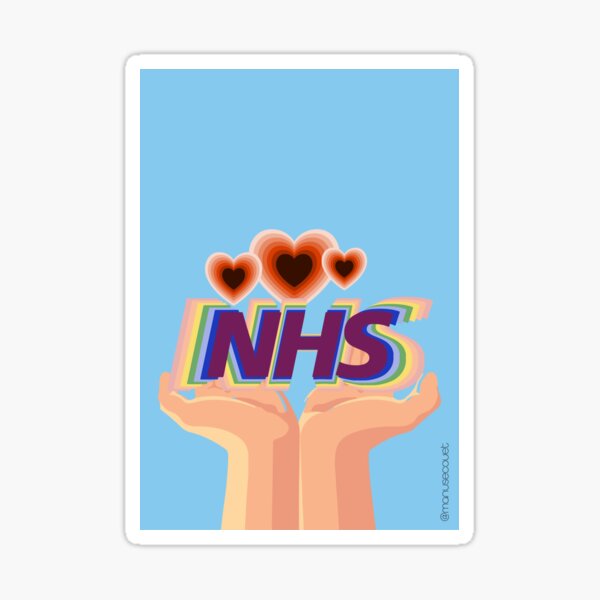"Thank you NHS" Sticker for Sale by manusecouet | Redbubble