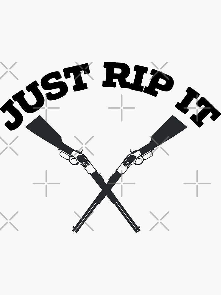 "Just Rip It Rip Wheeler Yellowstone White" Sticker for Sale by ...
