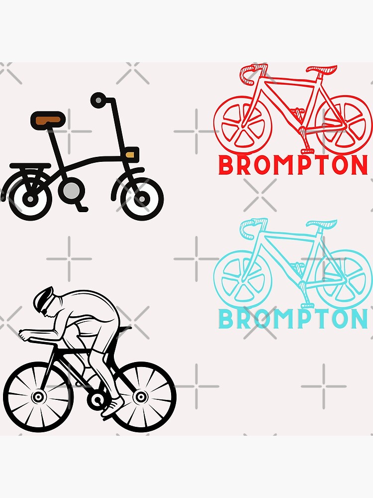 "Brompton vintage racing green sticker pack " Poster for Sale by Wassimskills | Redbubble