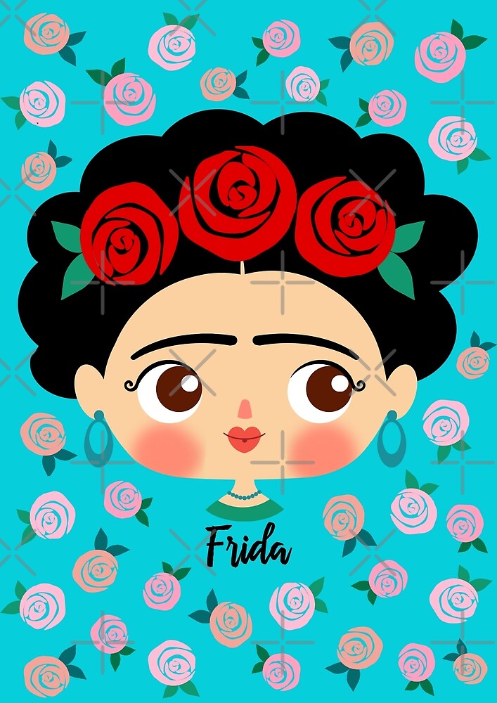 "Frida Kahlo - Roses - D8" by MVG designs | Redbubble