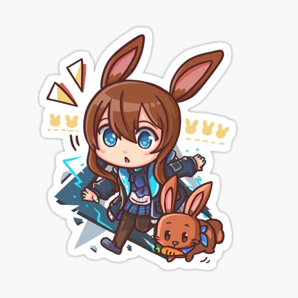 "Amiya Bunny Chibi Arknights" Sticker for Sale by devonazure | Redbubble