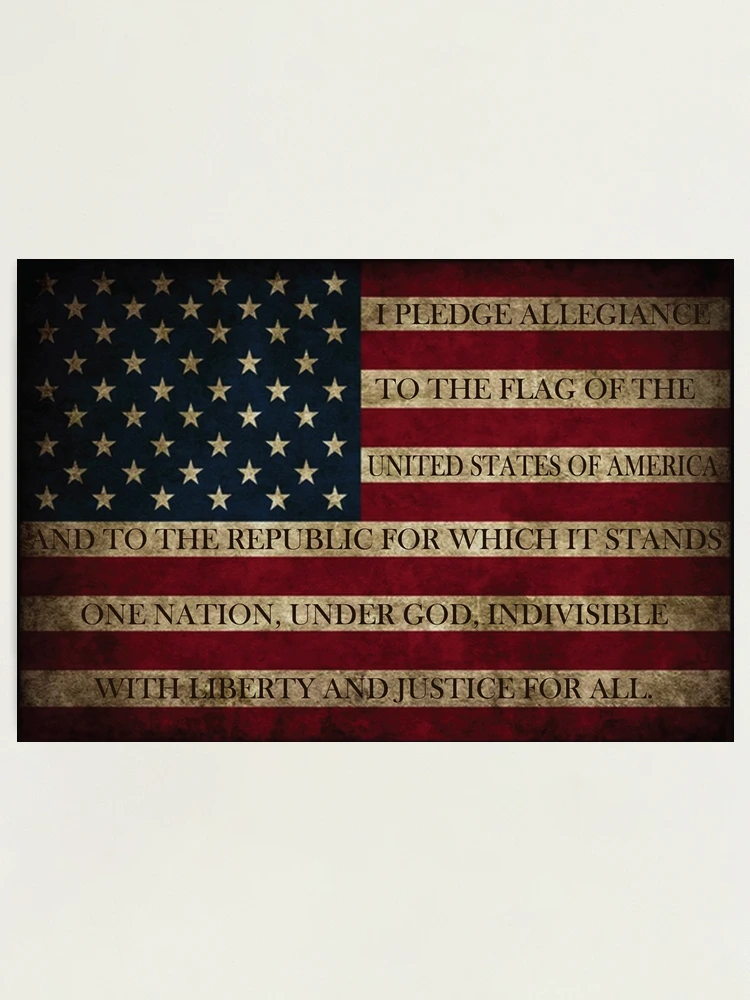 American Flag Pledge Printable Posterazzi The Pledge Of Allegiance And