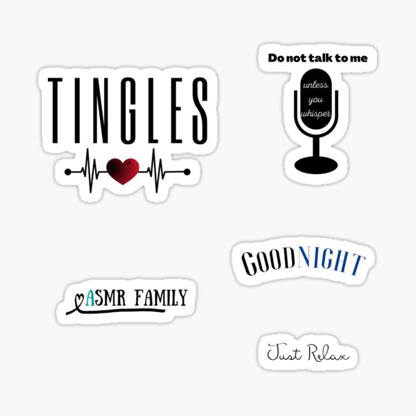 "ASMR sticker collection" Sticker for Sale by TessWay | Redbubble