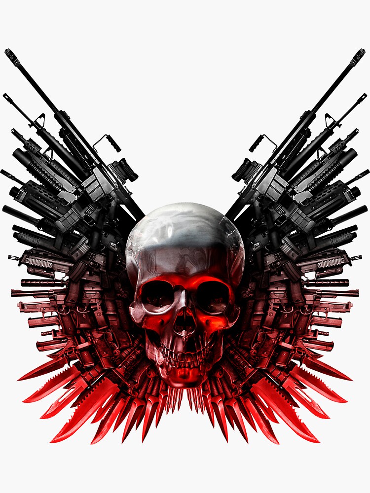 "THE EXPENDABLES MOVIE LOGO" Sticker by MovieThingies | Redbubble