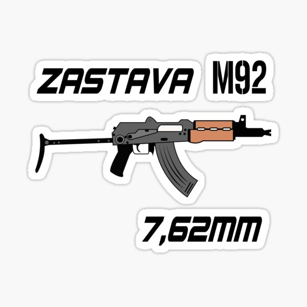 "Zastava M92 Submachine" Sticker for Sale by ArmyHelmet | Redbubble