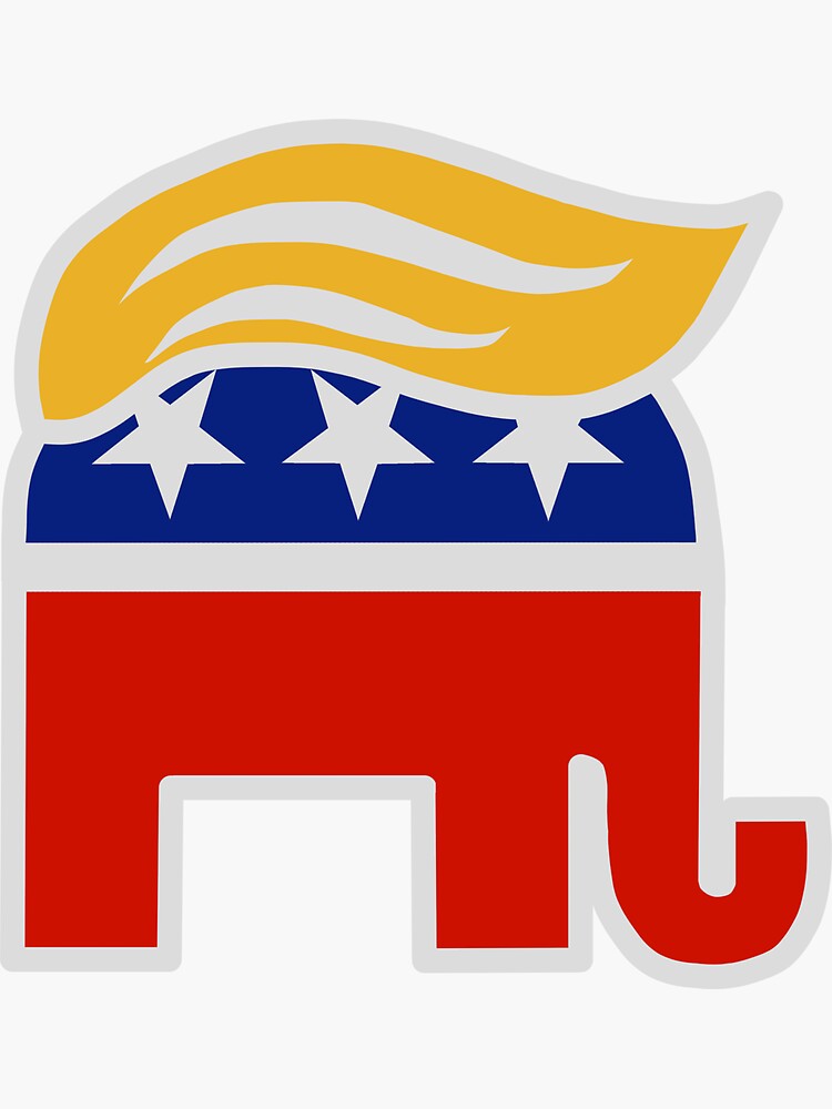 "Trump Elephant Original Logo" Sticker by Kindlek | Redbubble