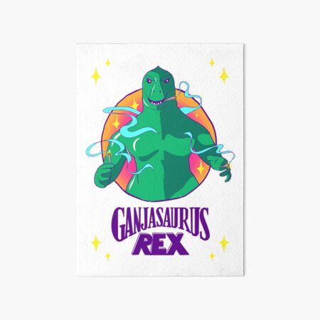 "Ganjasaurus Rex in colour! Vaporwave 80s sparkle design!" Art Board ...