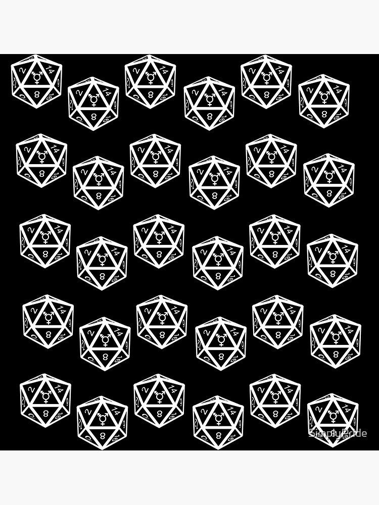 "Trans Pride Dice White Outline" Sticker for Sale by SimplyPride ...